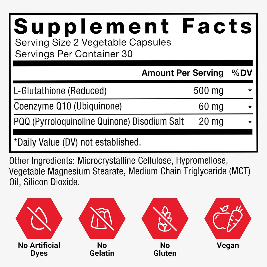 30 capsules of pure Glutathione