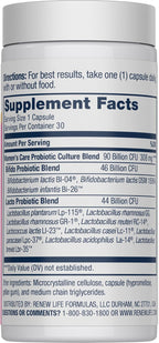 30 capsules of Renew Life probiotics for women
