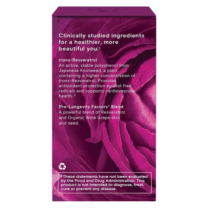 30 capsules of Reserveage Resveratrol