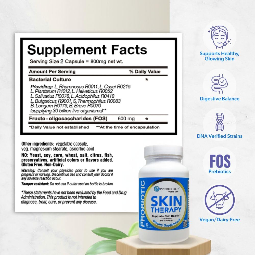 30 capsules of skin probiotics