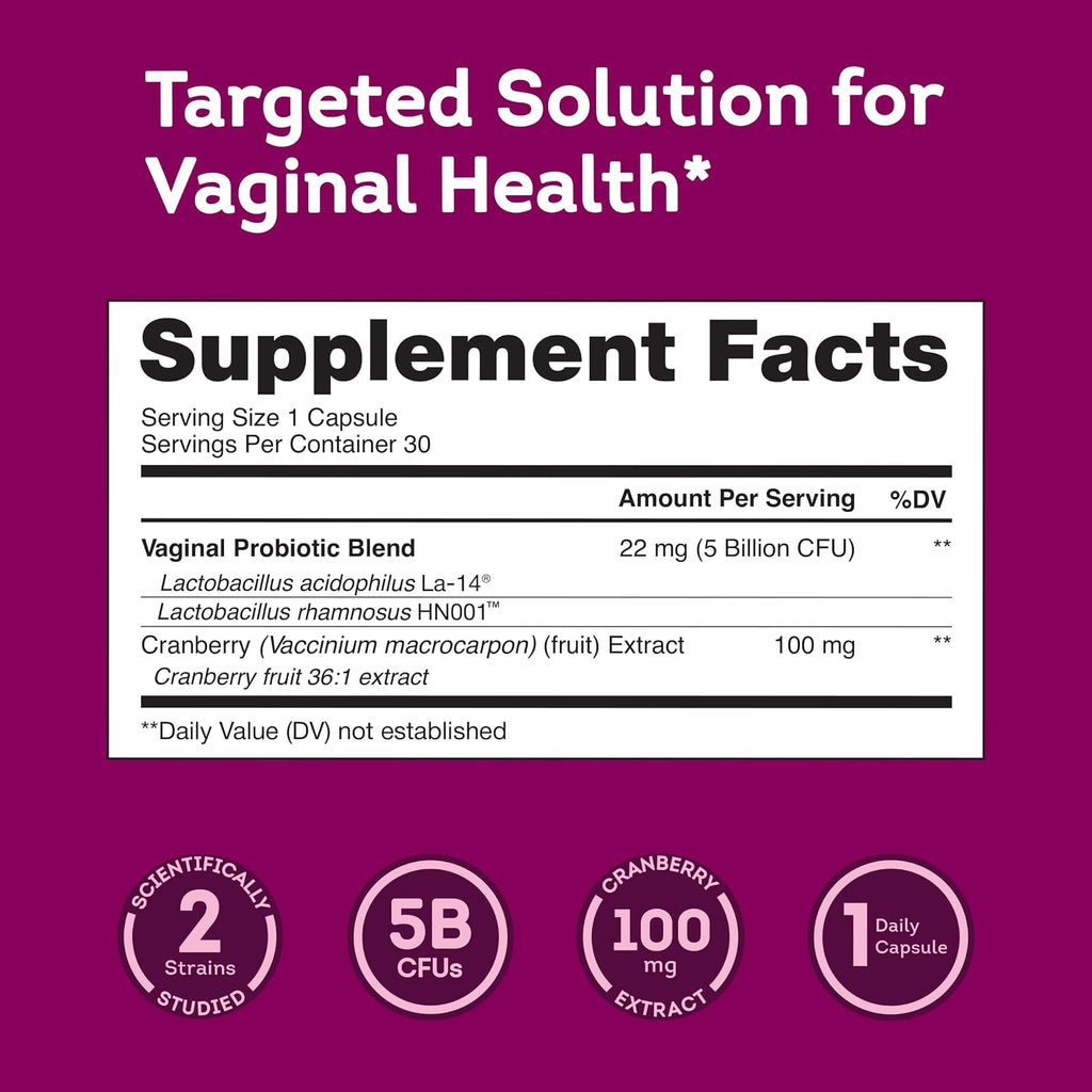 30 capsules of vaginal probiotics