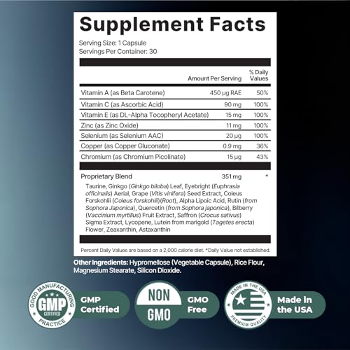 30 capsules of VisionX Lutein formula