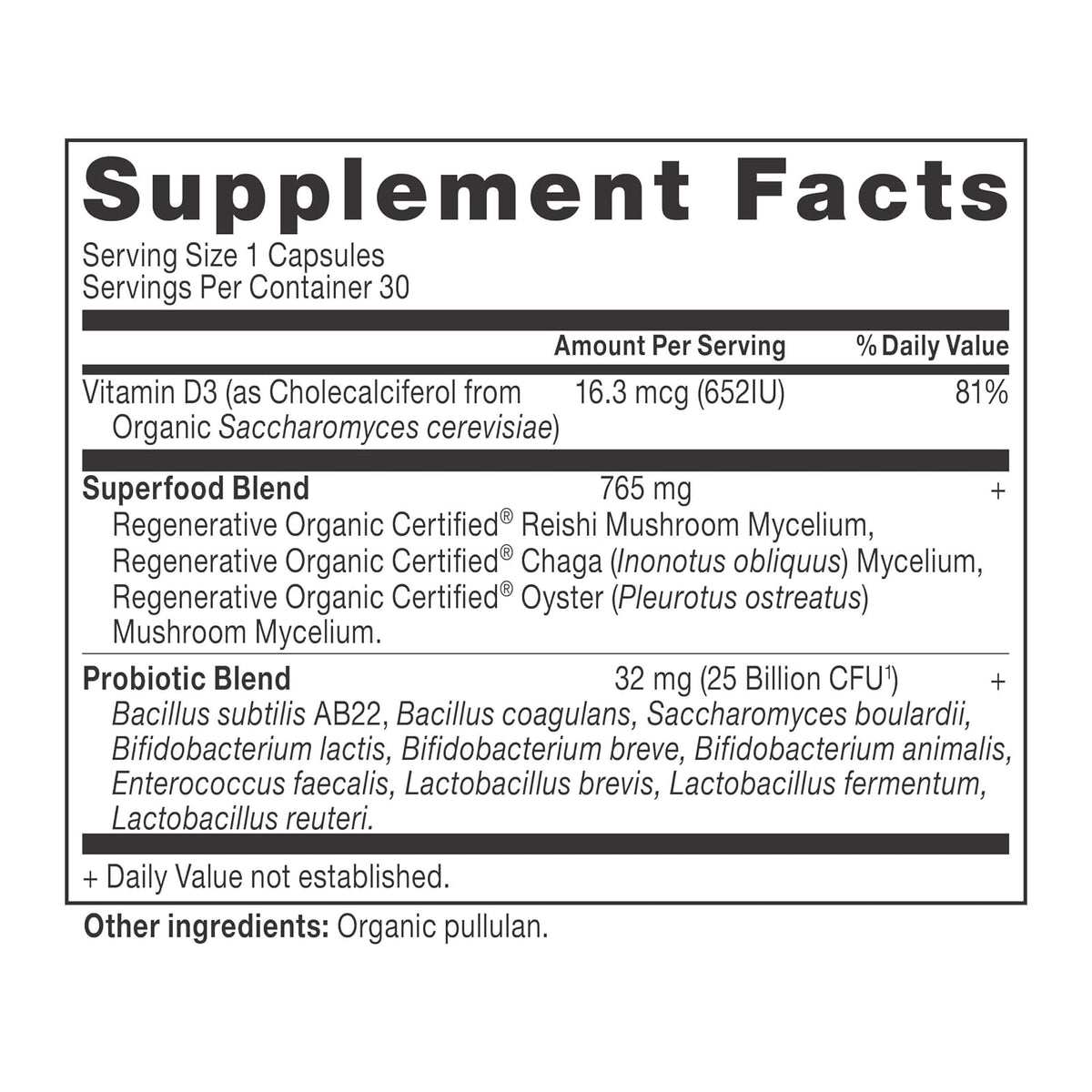 30 capsules of women's probiotics