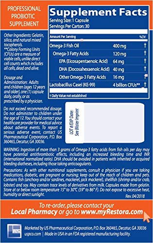 30 capsules of women's probiotics