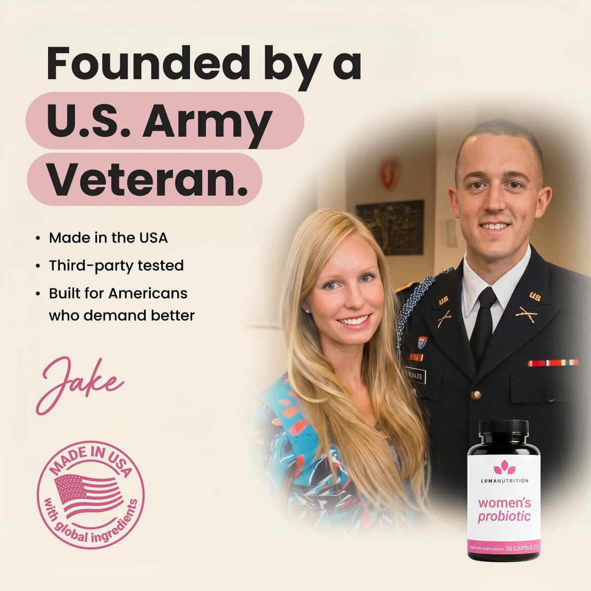 30 capsules of women's probiotics