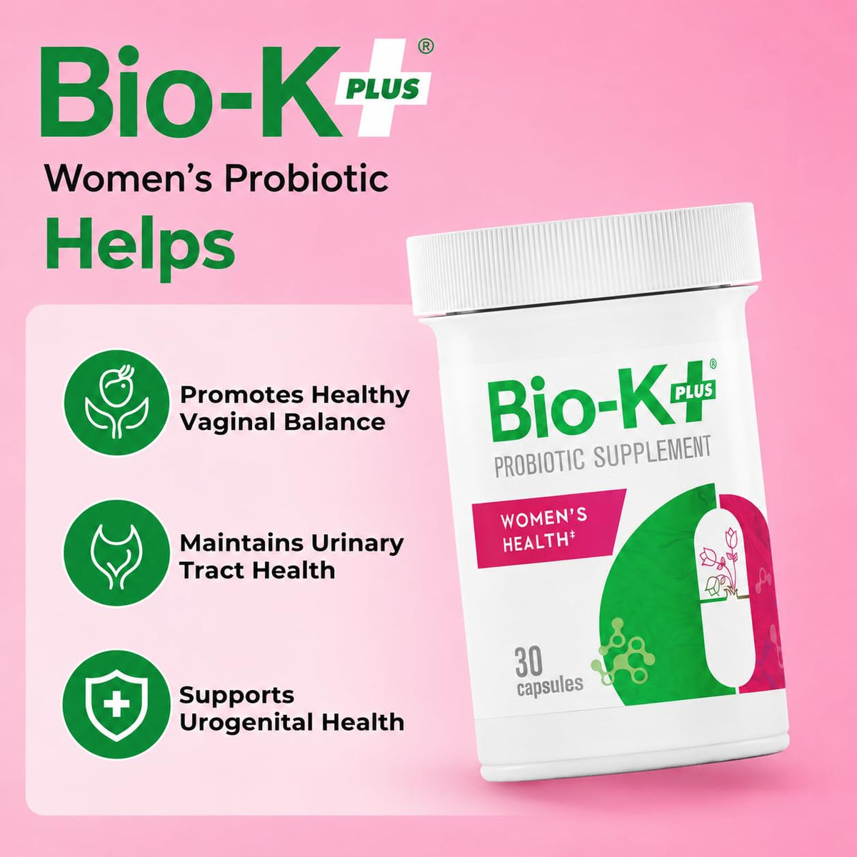 30 capsules of women's probiotics