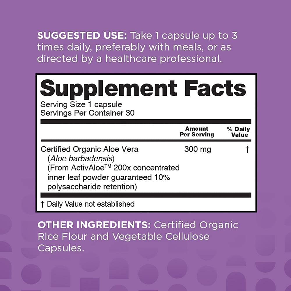 30 count aloe vera capsules
