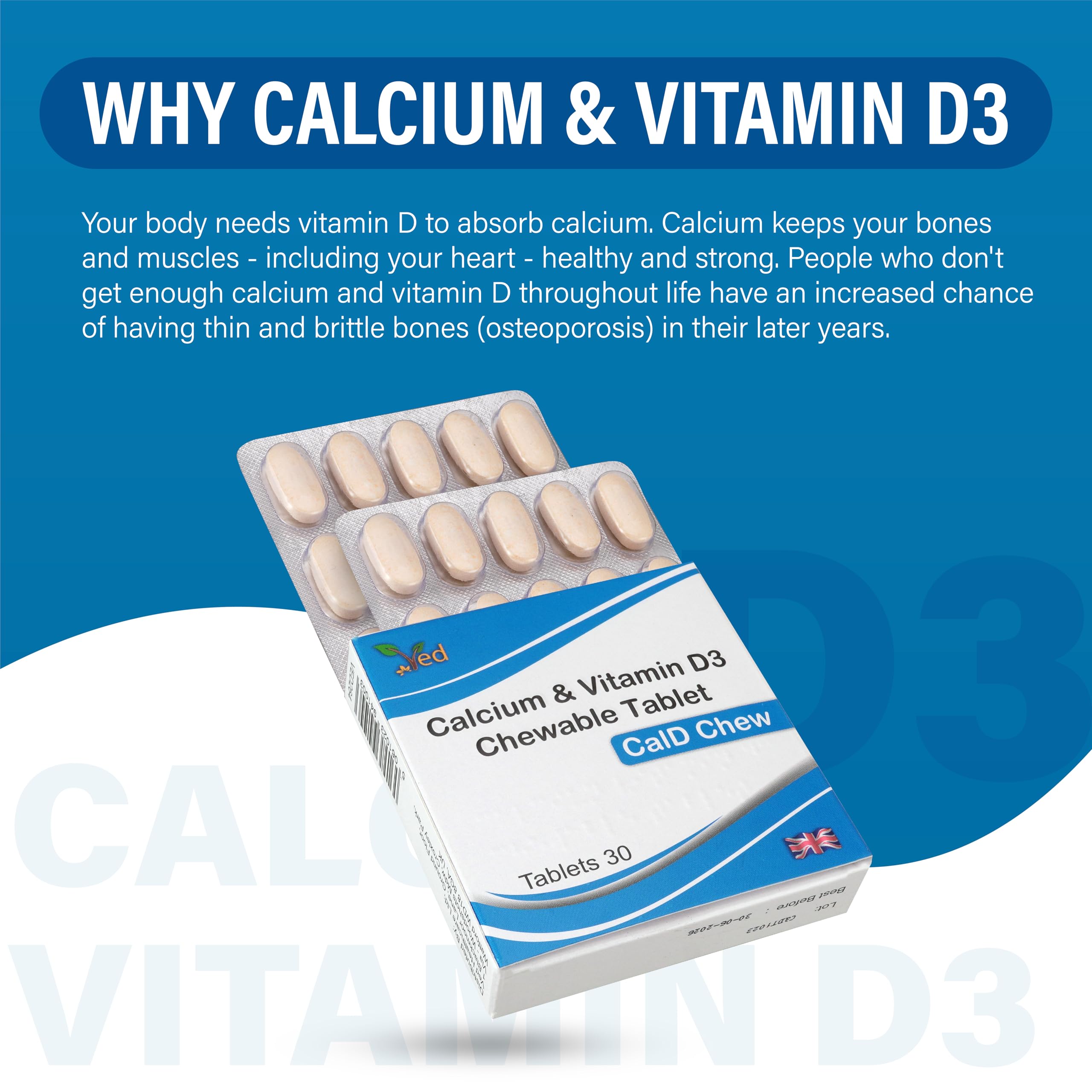 30 count calcium chewable tablets