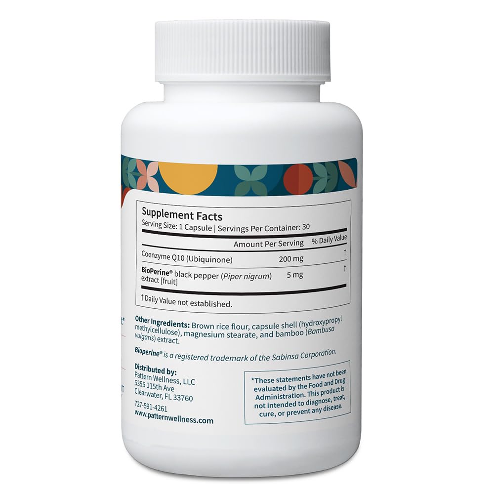 30 count coq10 supplement bottle