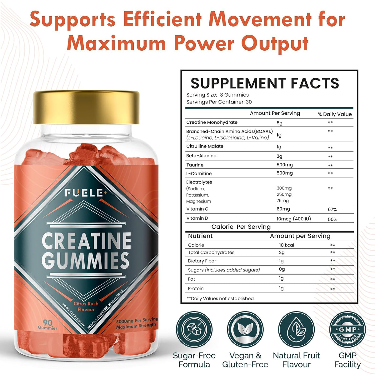 30 count creatine gummies for workouts