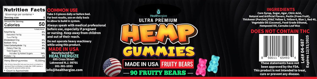 30 count hemp gummies for daily nutrition