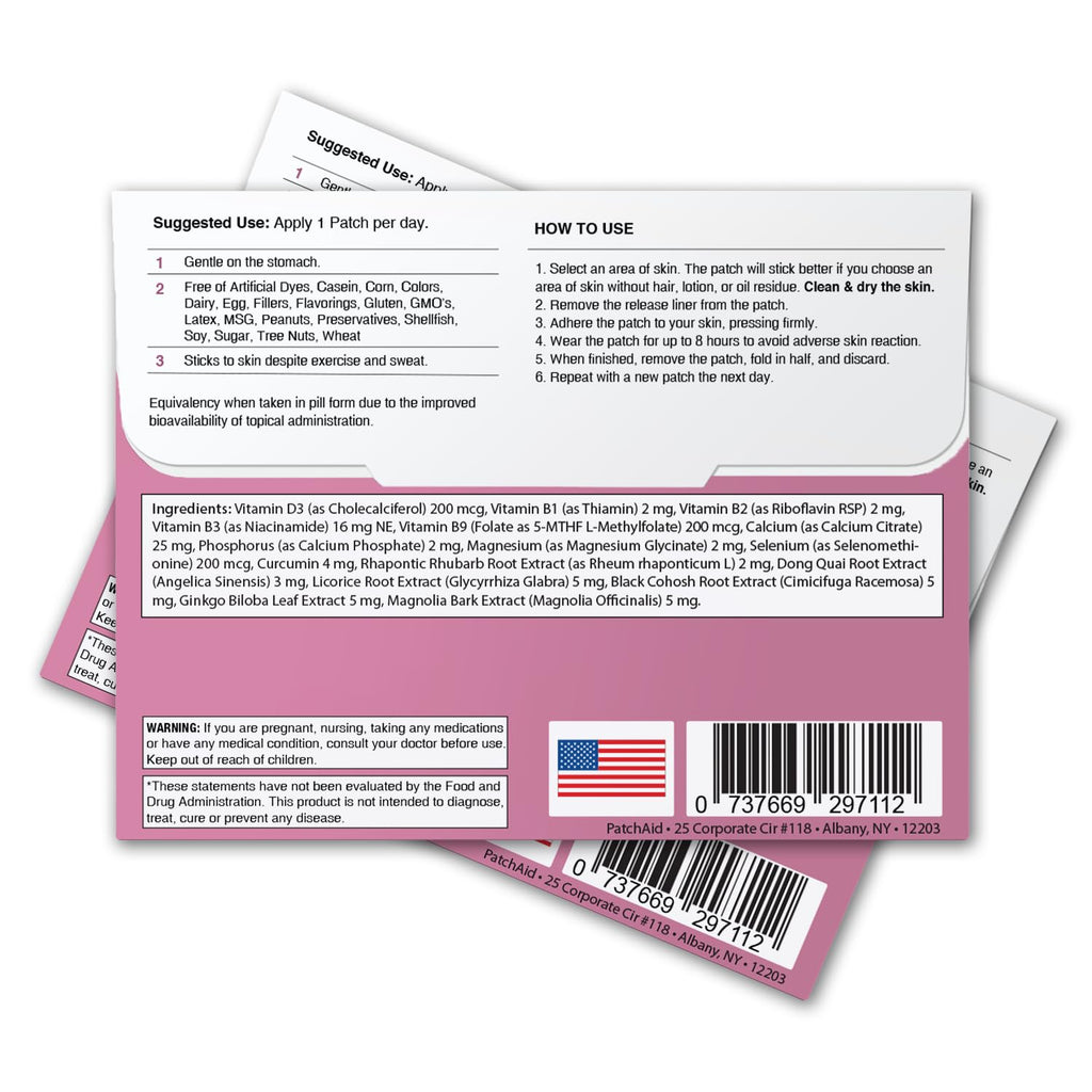 30-day supply menopause relief patch