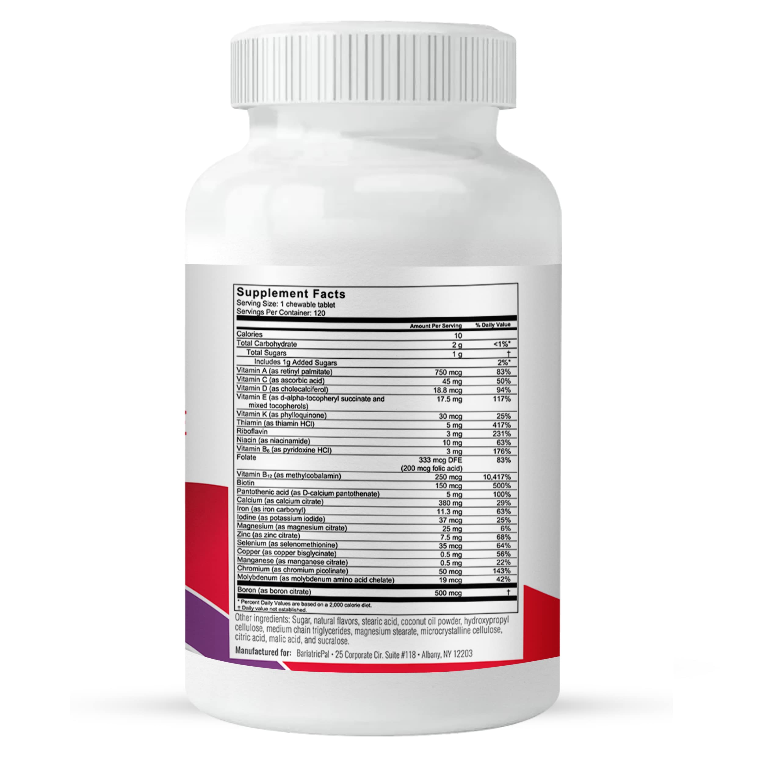 30-day supply of calcium and iron