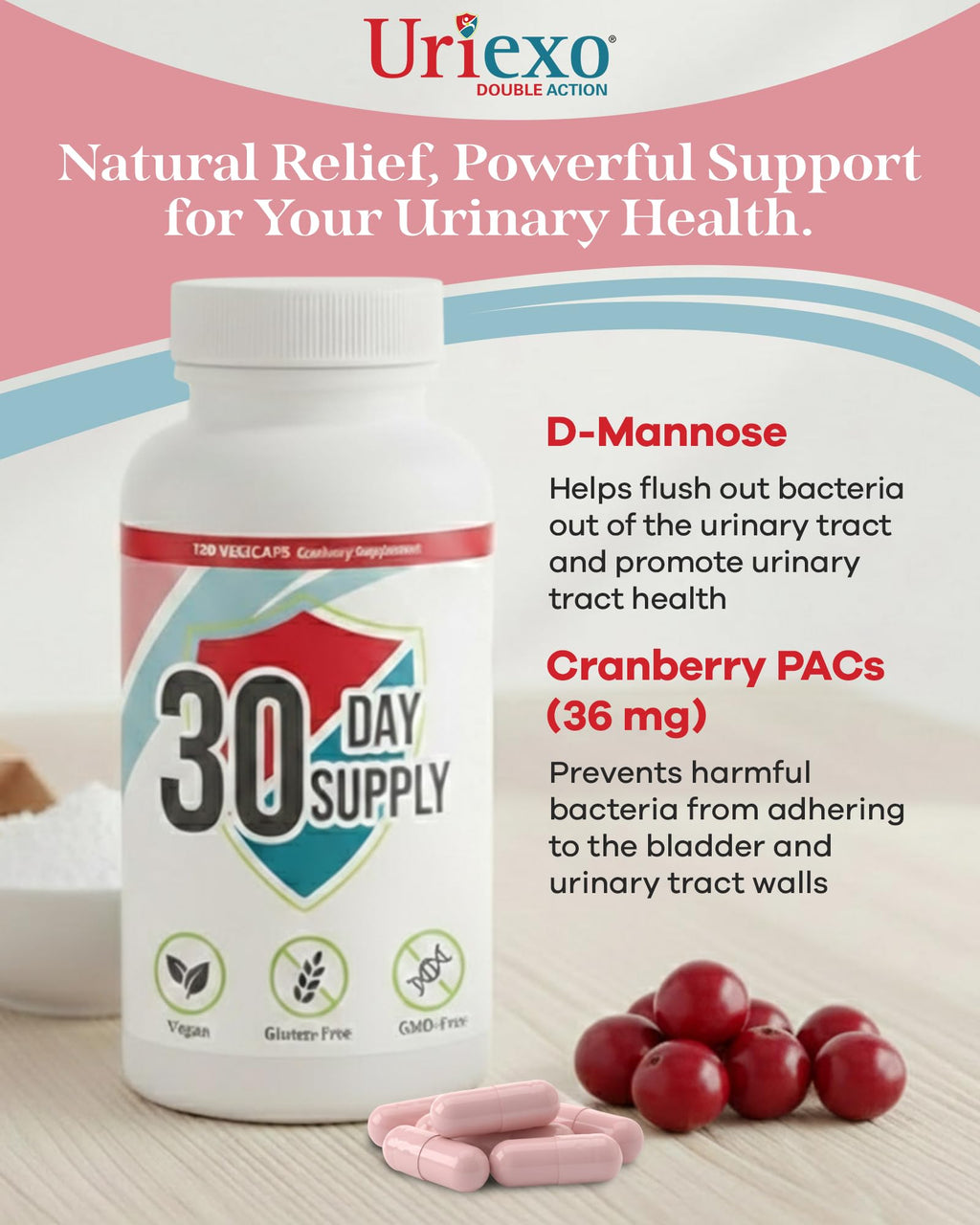 30-day supply of cranberry health benefits