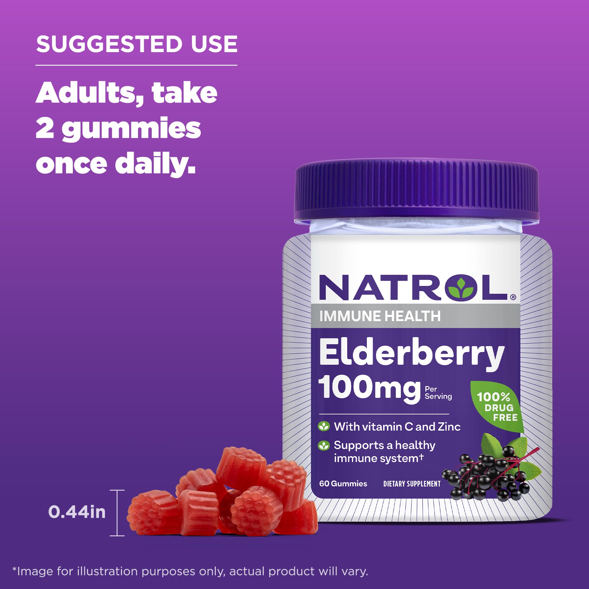 30-day supply of elderberry gummies