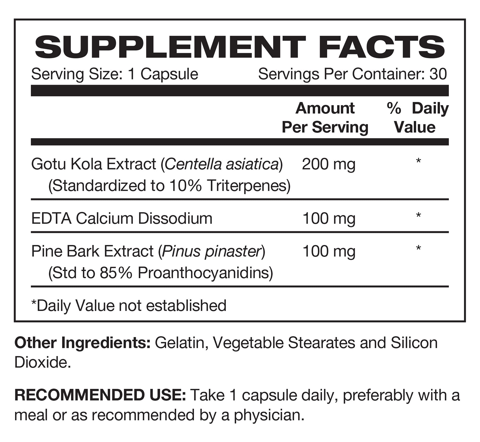 30-day supply of heart care supplements