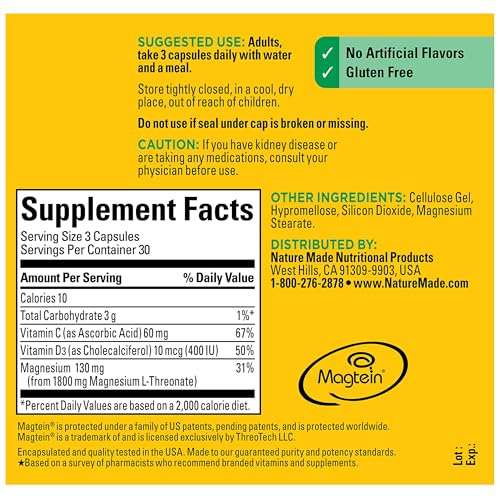 30 day supply of magnesium capsules