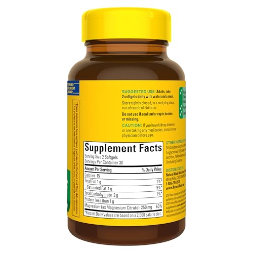 30 day supply of magnesium softgels