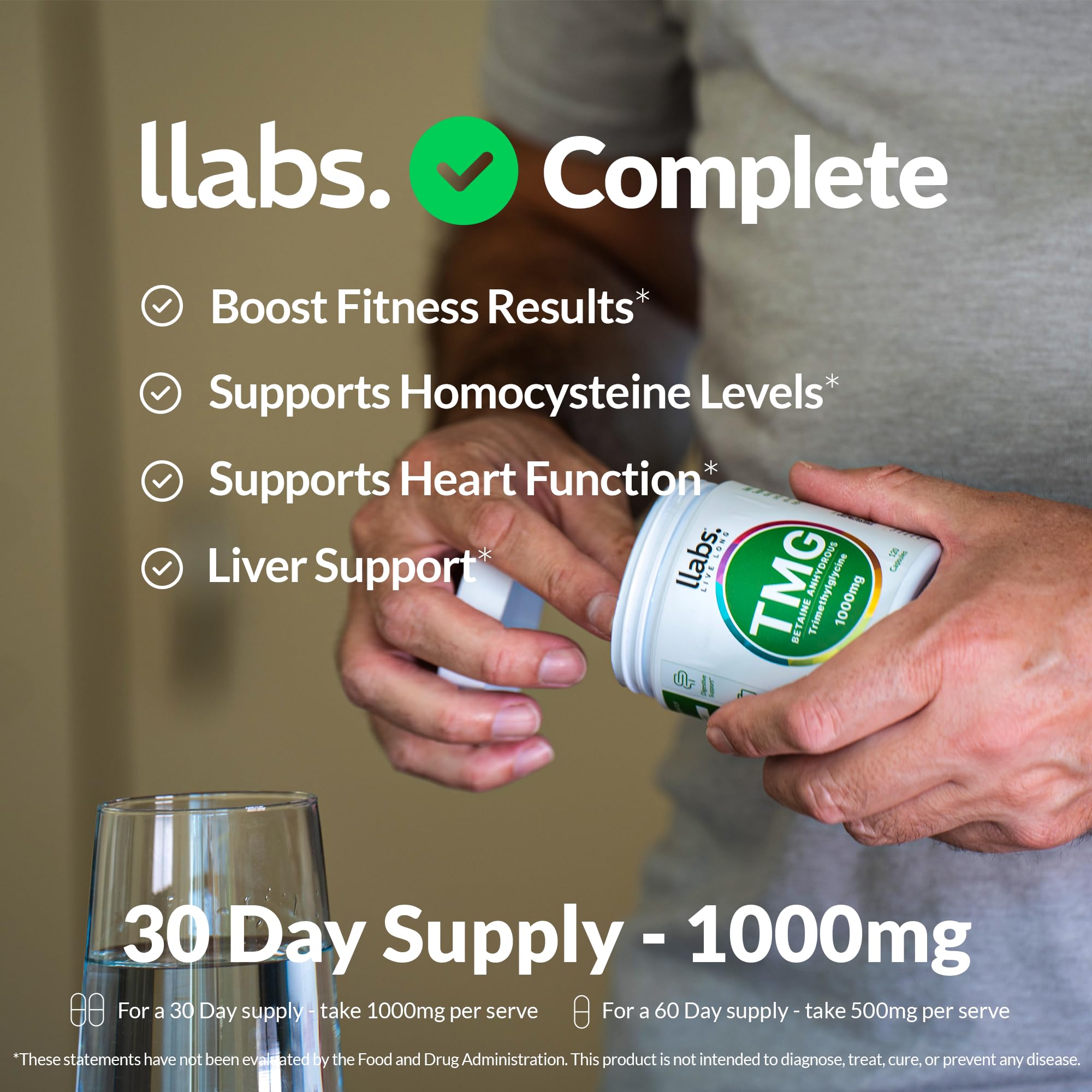30-day supply of TMG vitamins