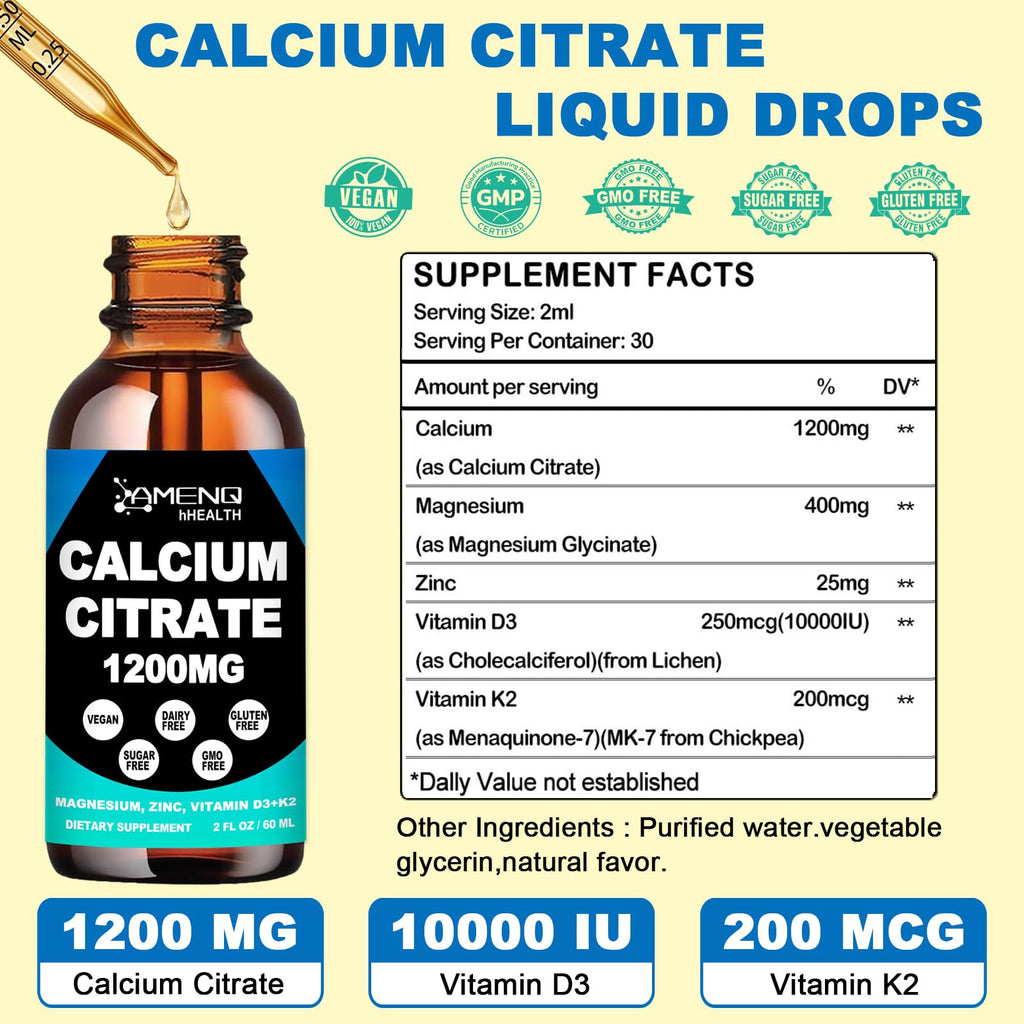 30 drops of essential calcium citrate