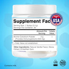 30% IgG colostrum for immune support