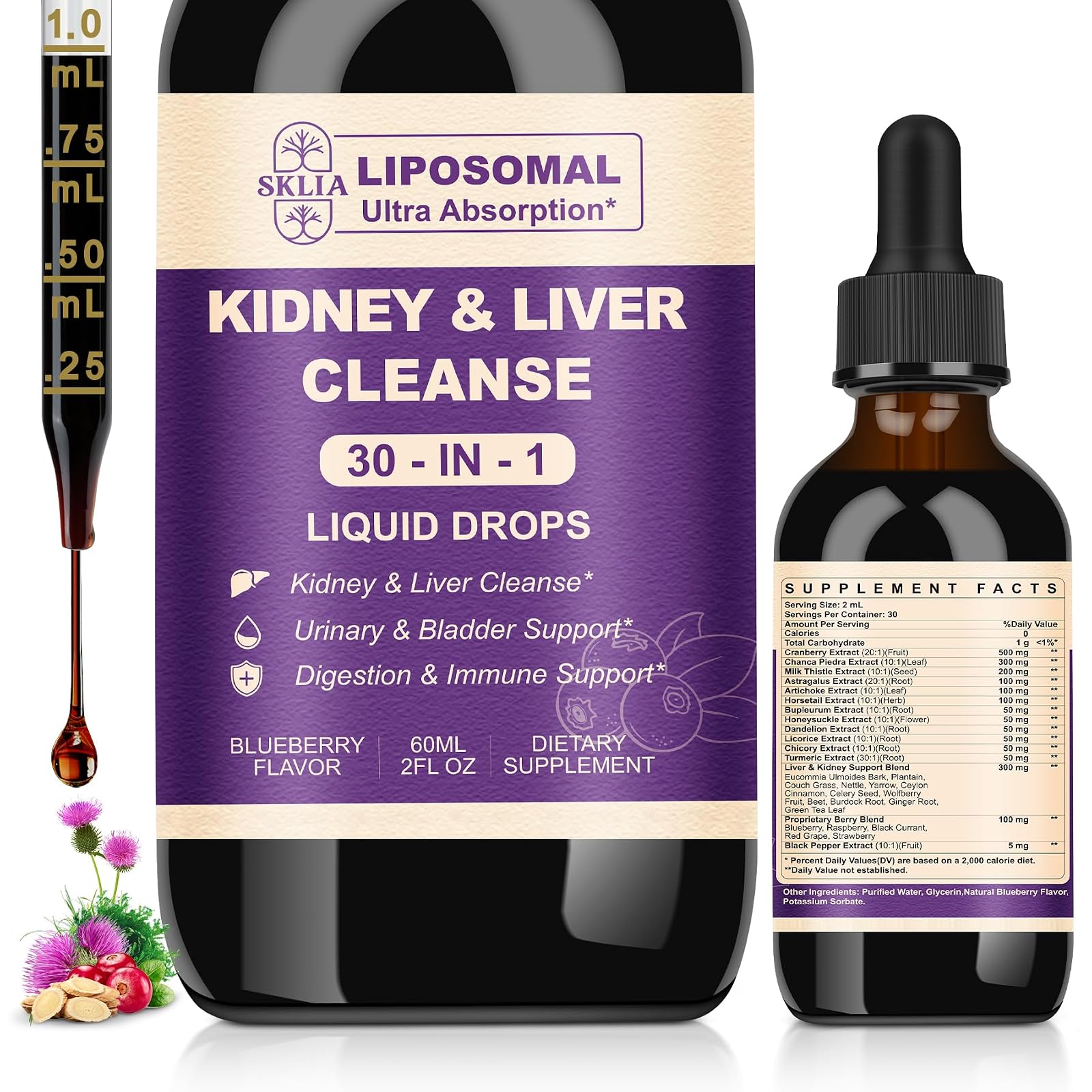 30-in-1 kidney cleanse detox drops