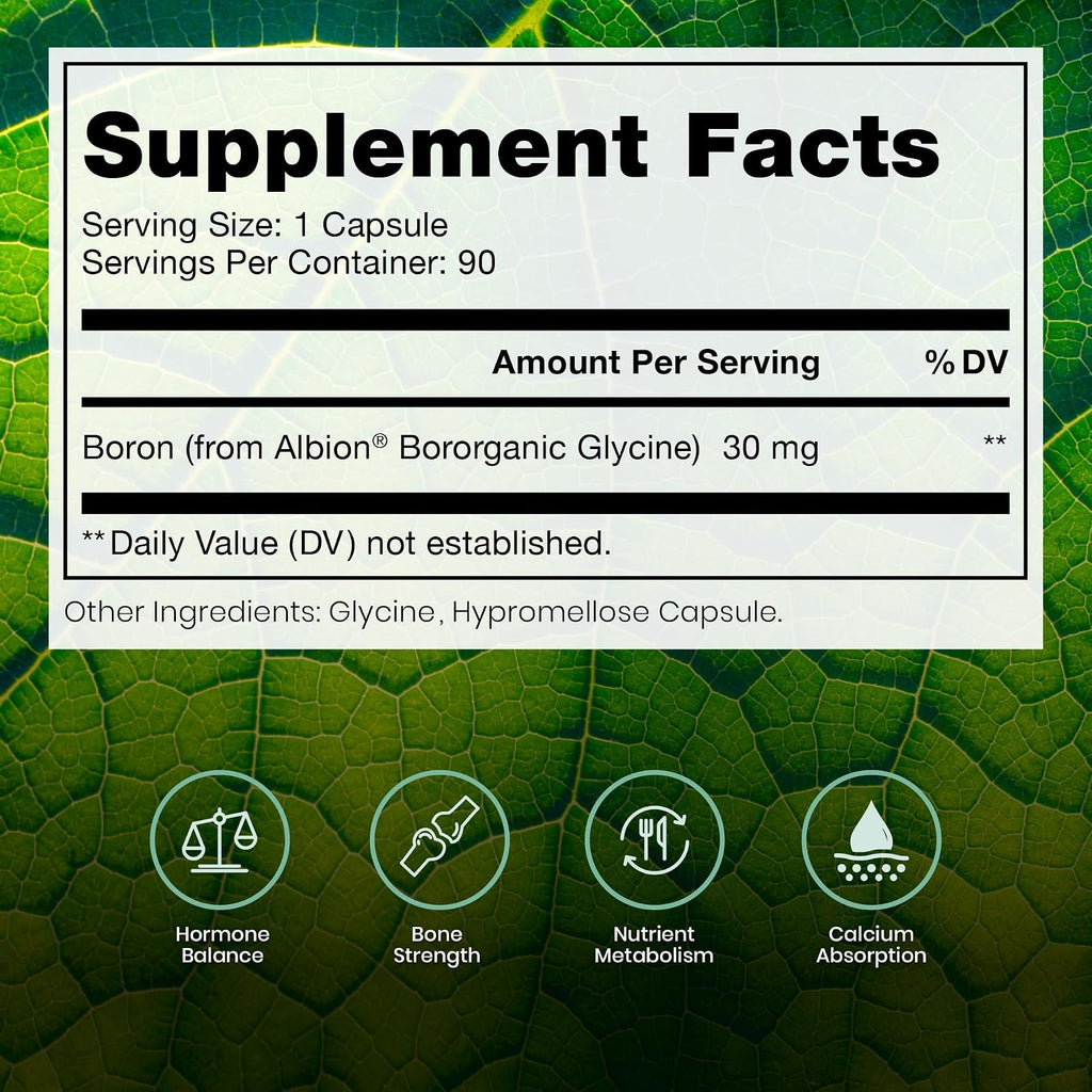 30 mg Bio Boron capsules for health