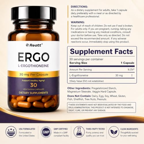 30 mg Ergothioneine multivitamin benefits