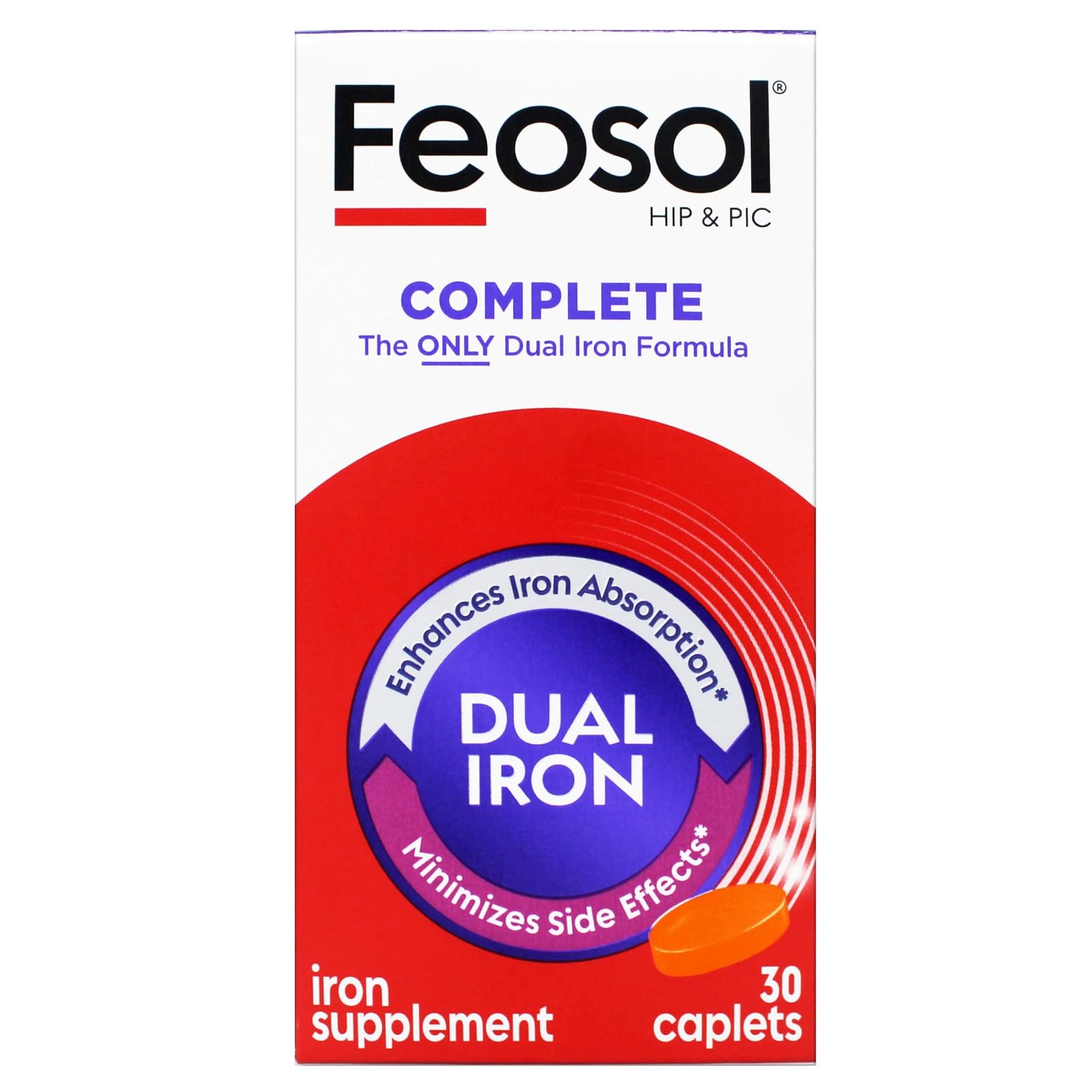 30 mg iron bisglycinate caplets