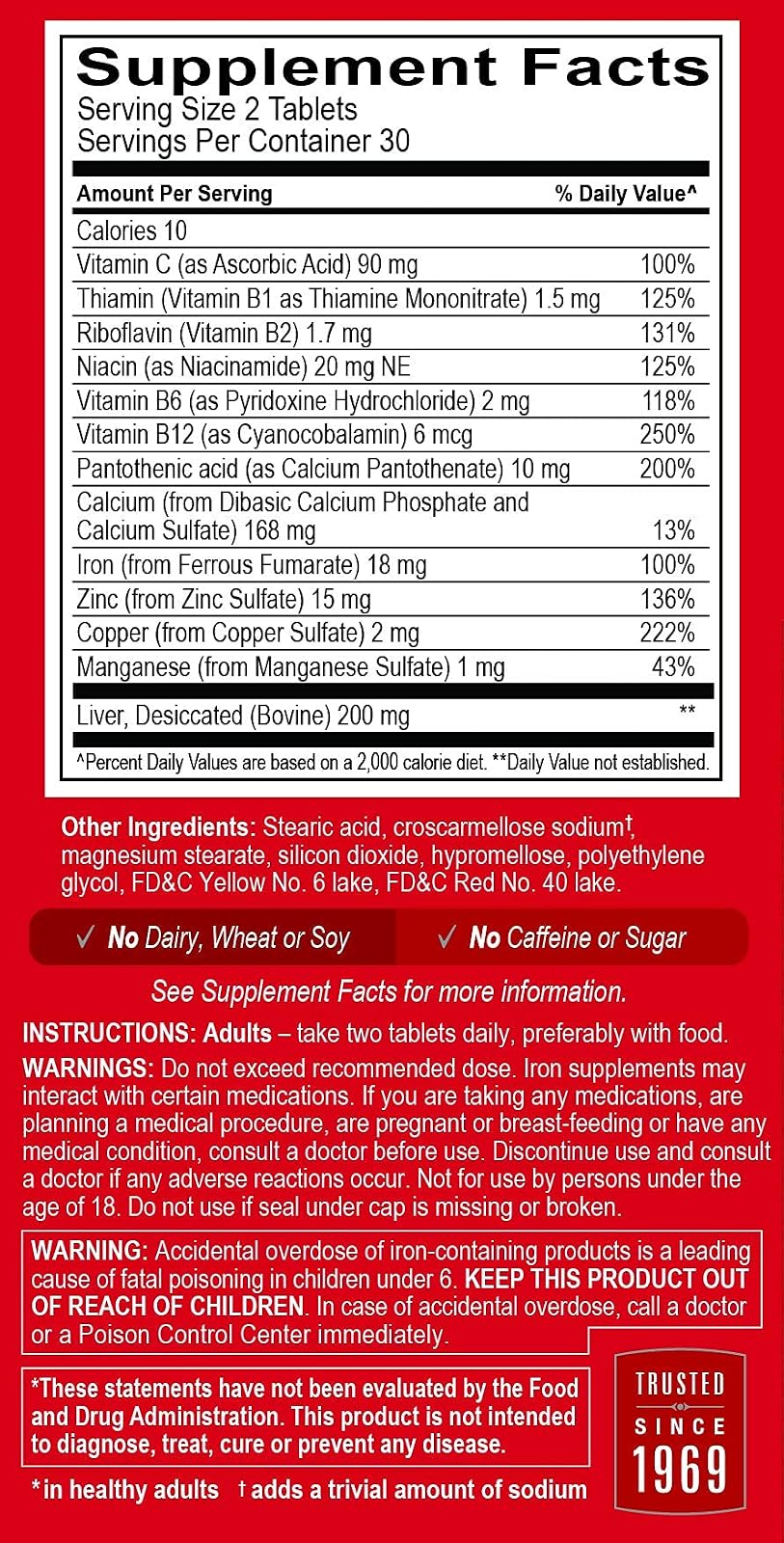 30 mg iron bisglycinate tablets