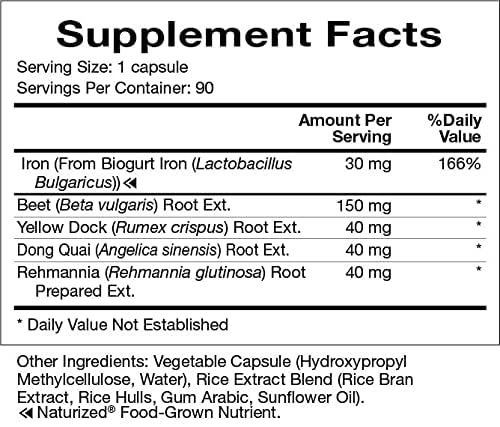 30 mg iron supplement for energy