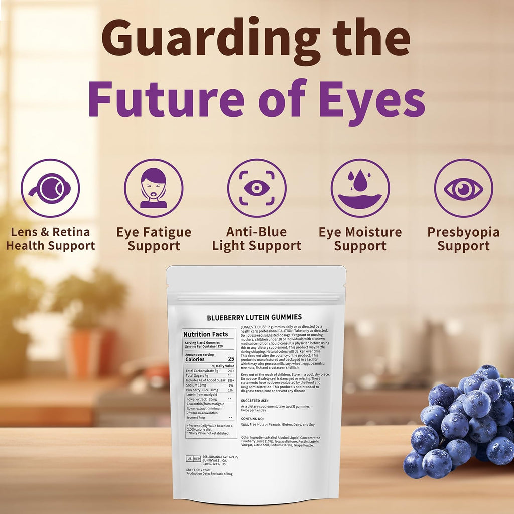 30 mg lutein gummies for eye health
