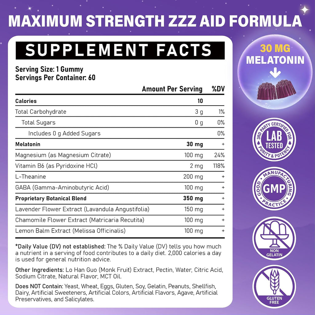 30 mg melatonin gummies for relaxation