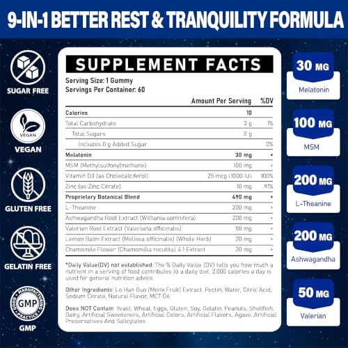 30 mg melatonin sleep support gummies