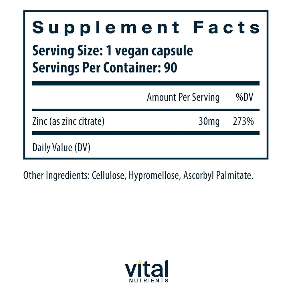 30 mg Zinc for immune support