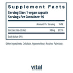 30 mg Zinc for immune support