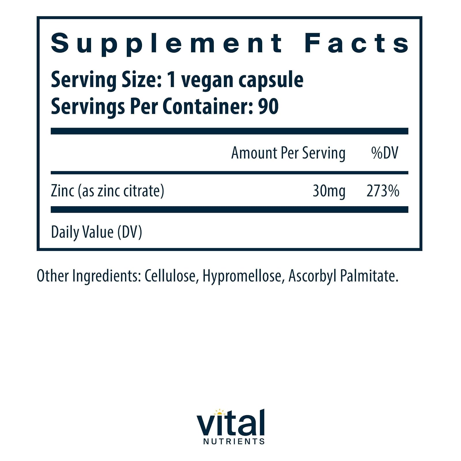 30 mg Zinc for immune support