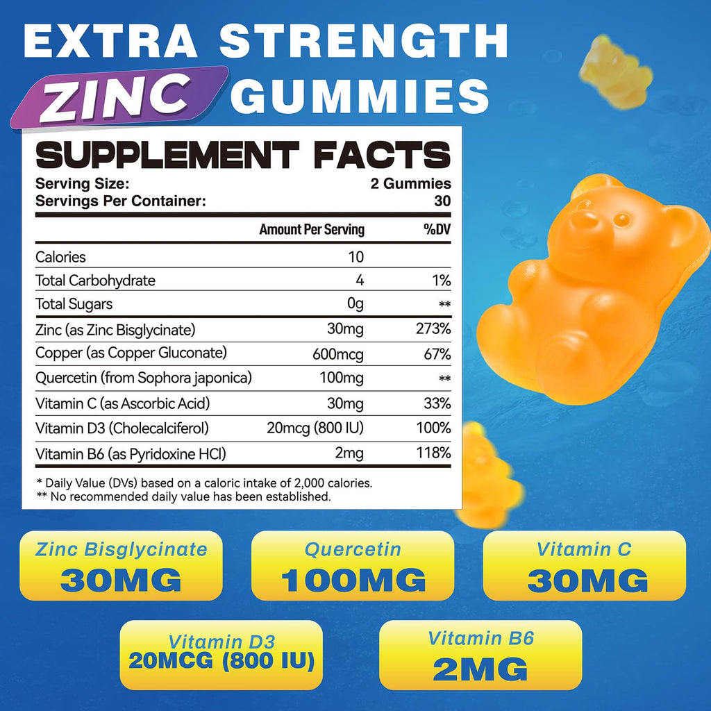 30 mg Zinc gummies for better health