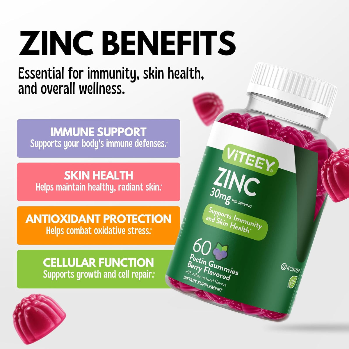 30 mg zinc gummies for daily health