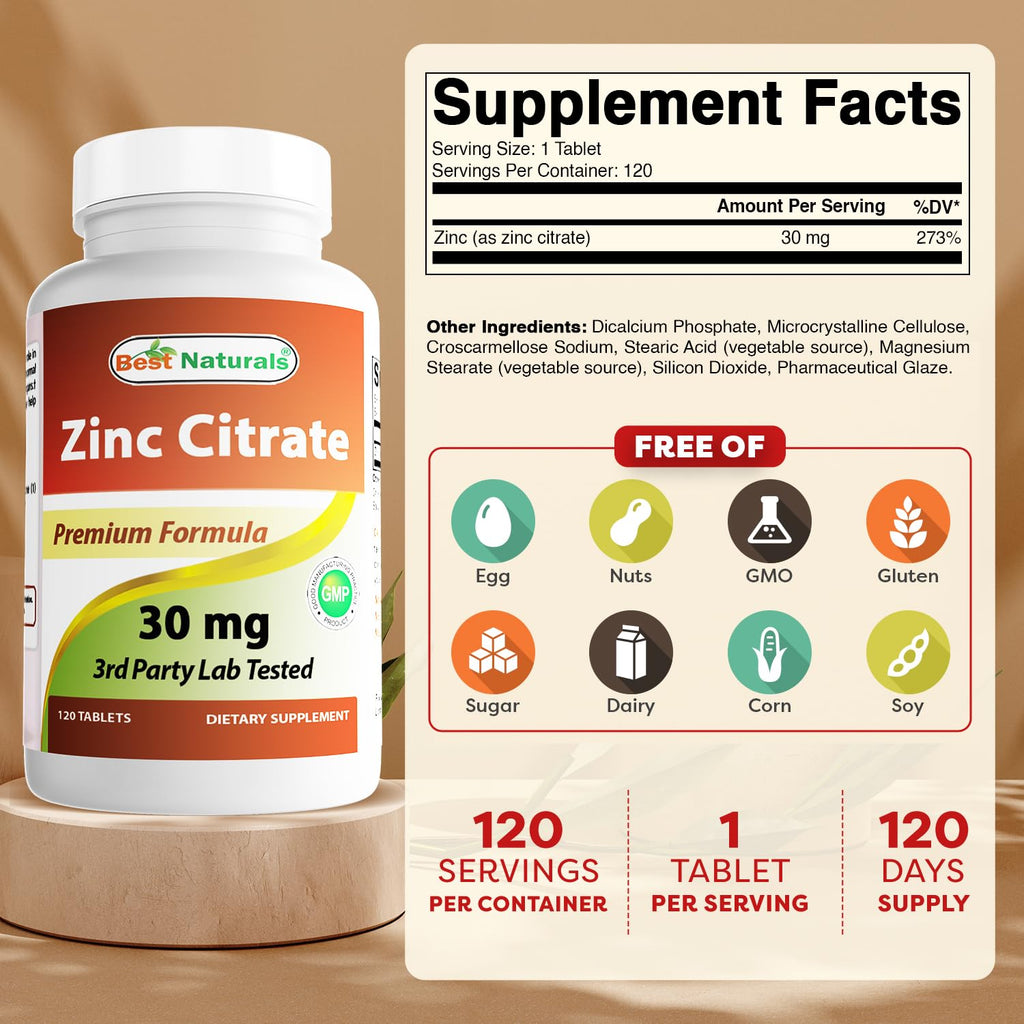 30 mg zinc supplement for immunity
