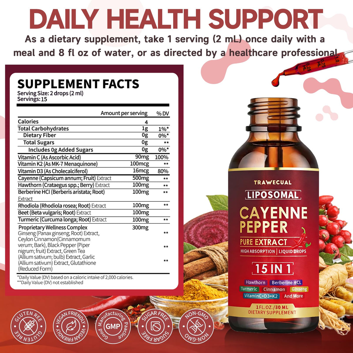 30 ml cayenne liquid energy boost