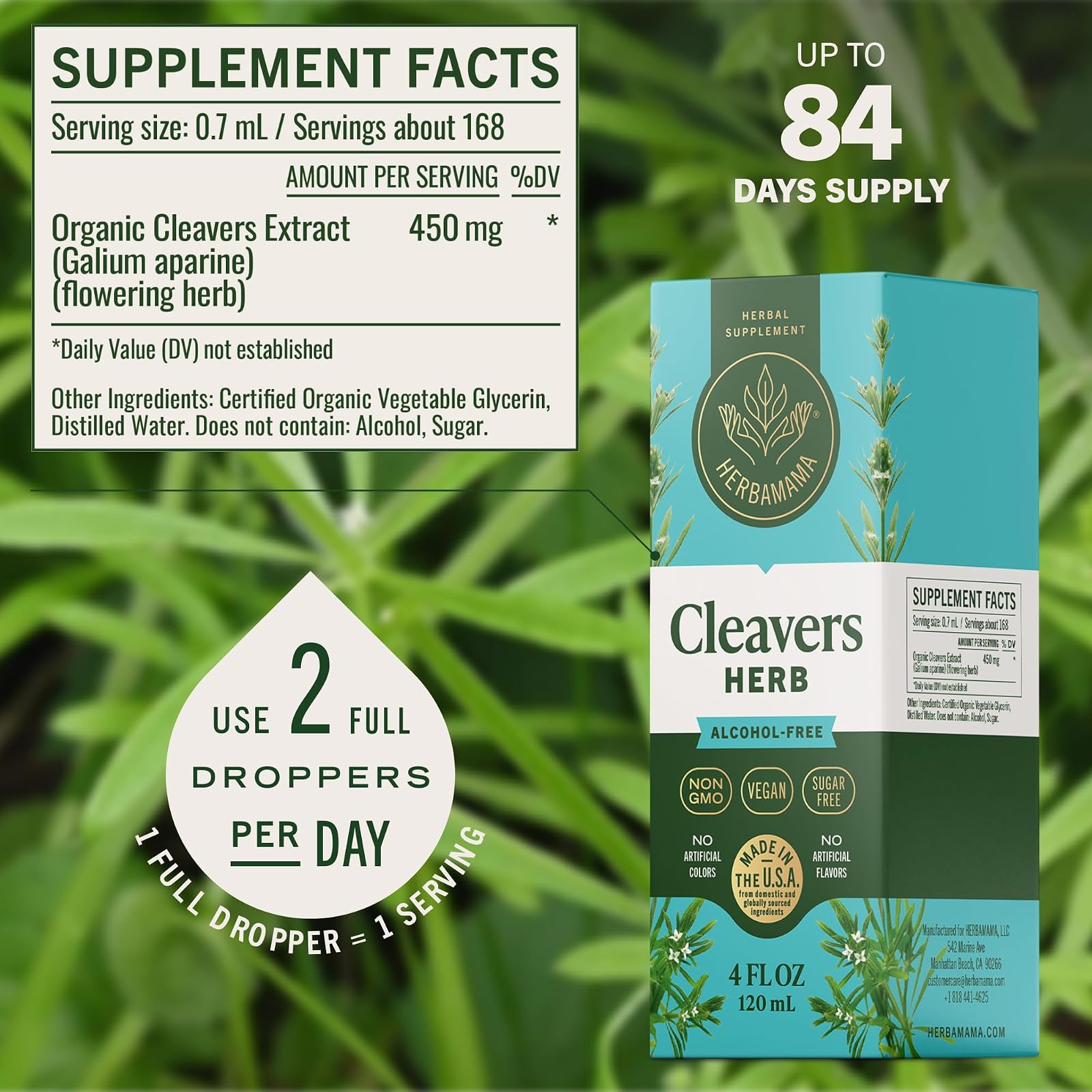 30 mL Cleavers detox tea extract