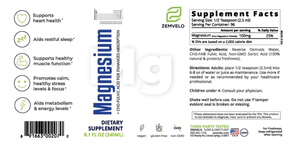 30 ml magnesium supplement for daily health