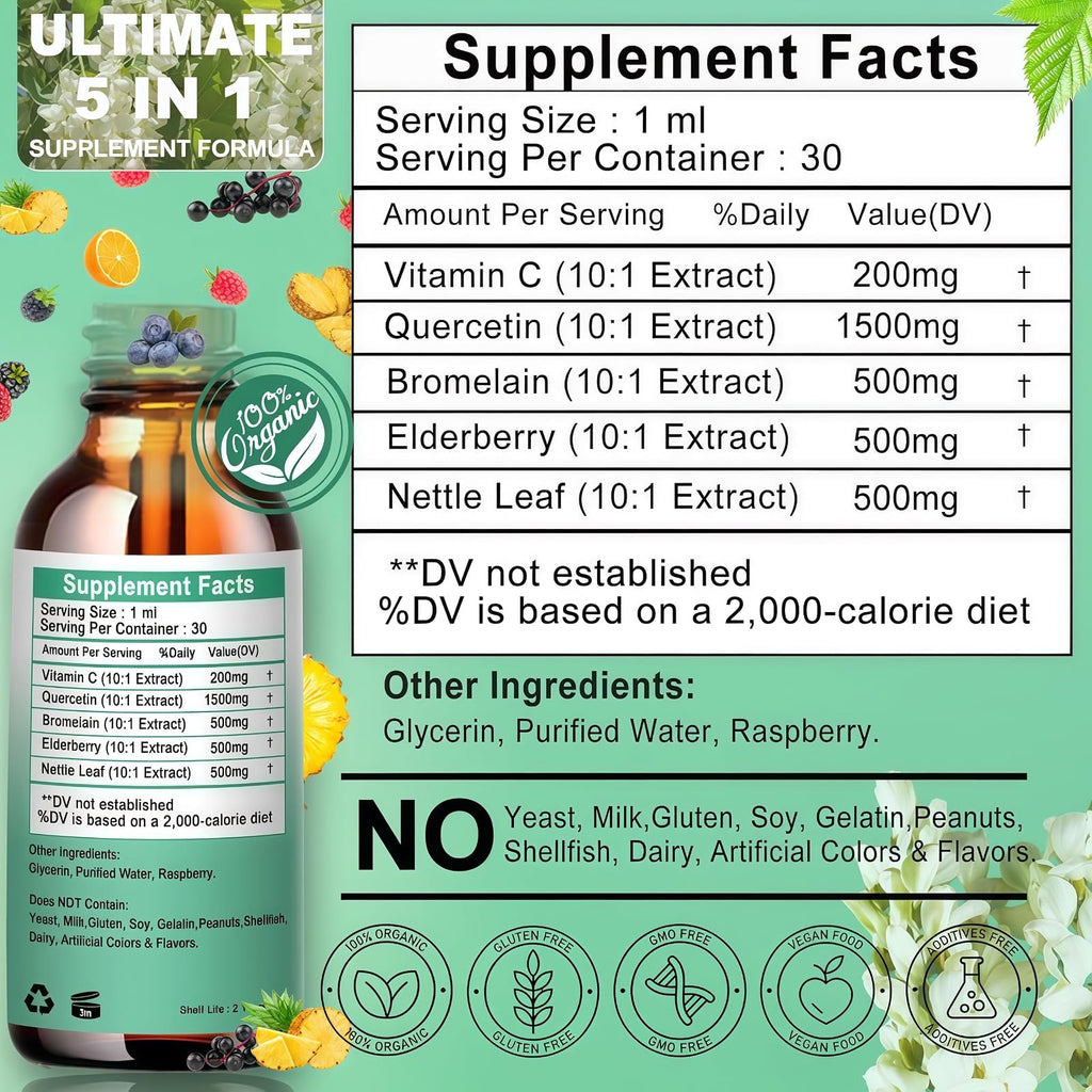 30 ml quercetin for seasonal allergies