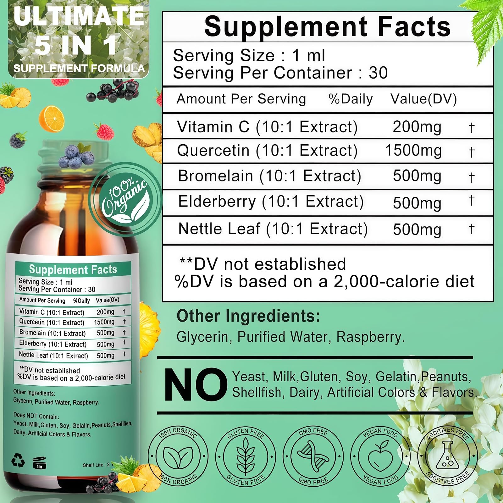 30 ml quercetin for seasonal allergies