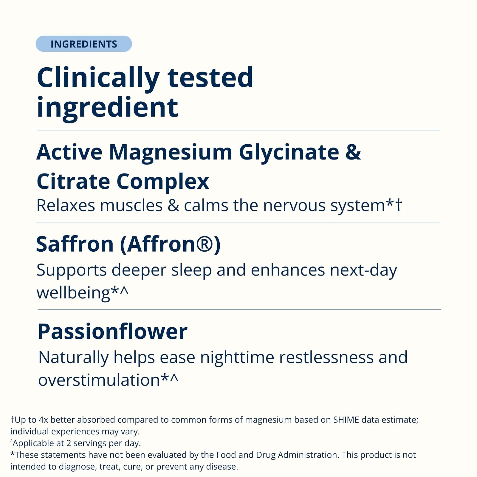 30 packets of magnesium night formula