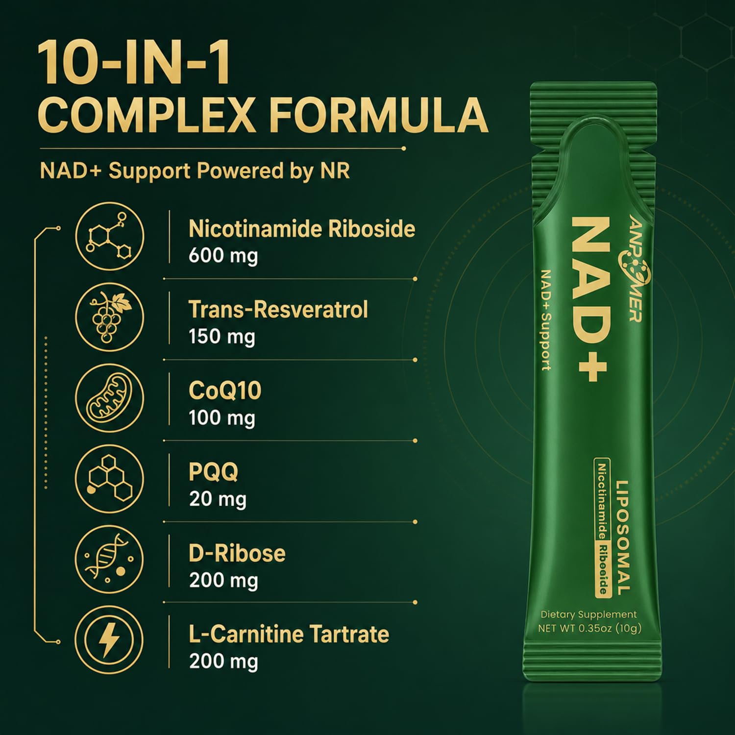 30 packets of NAD+ energy boost