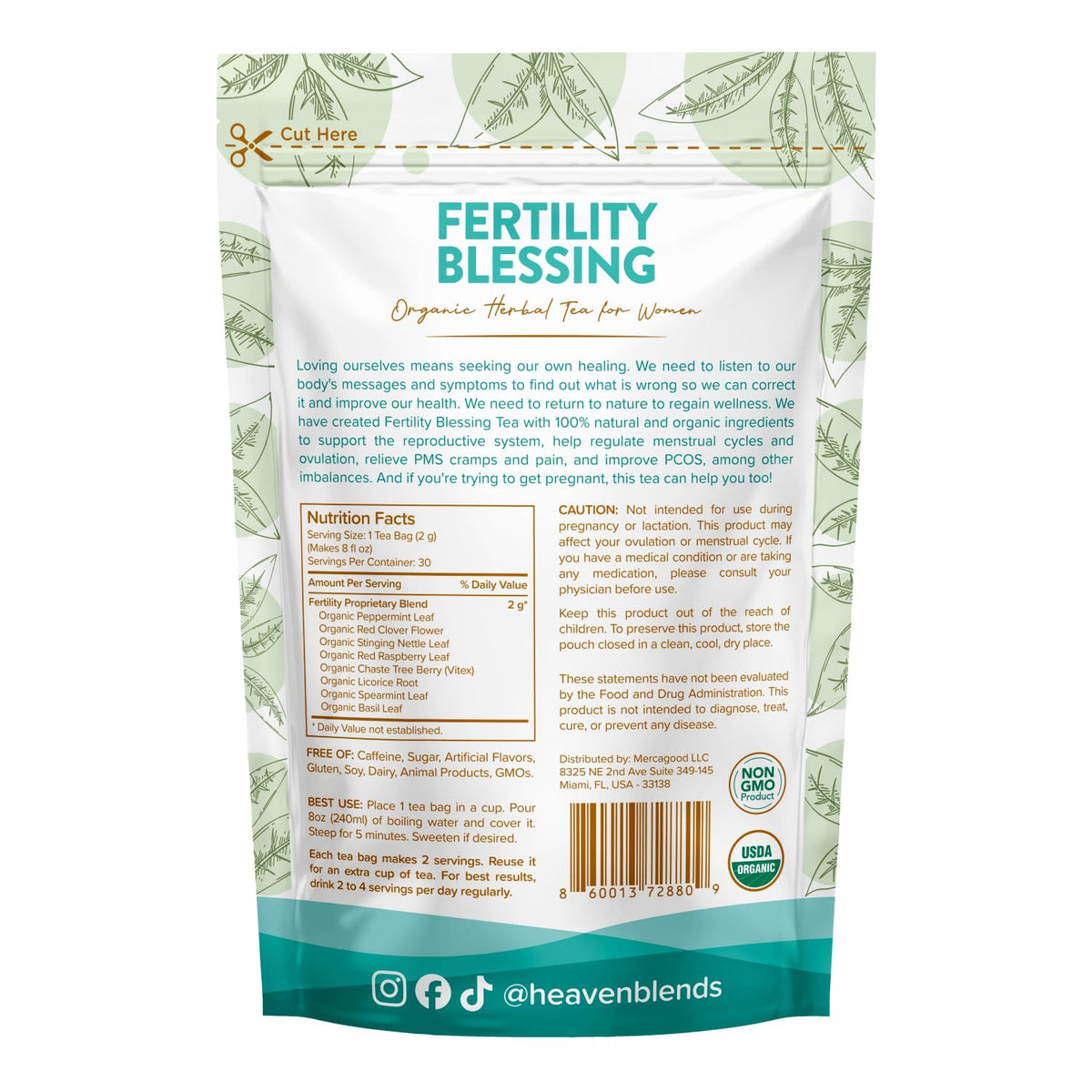 30 sachets of fertility herbal infusion