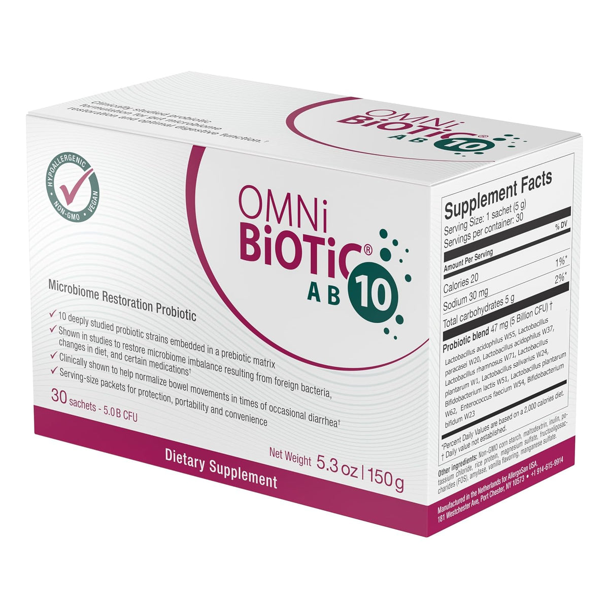 30 sachets of probiotic powder