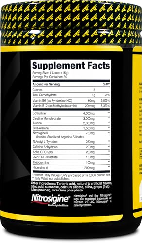 30 servings grape pre-workout